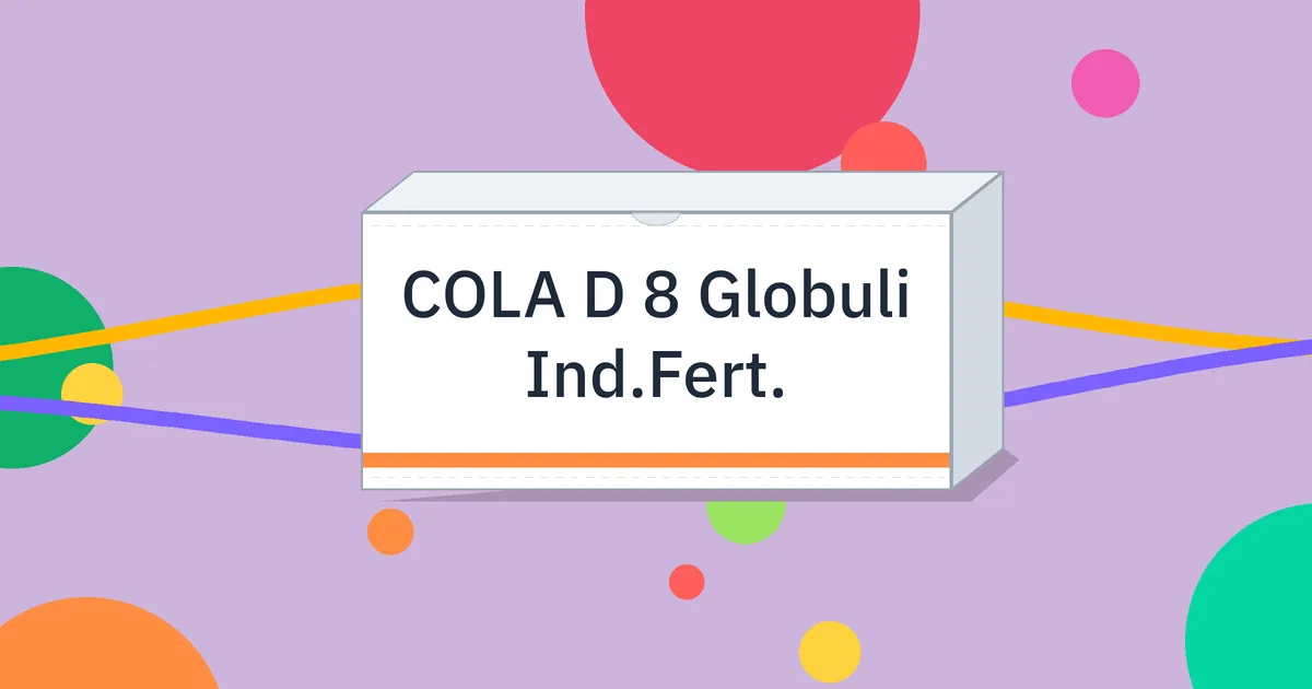 Symbolbild: Packung mit der Aufschrift COLA D 8 Globuli Ind.Fert. (PZN 17695727) – Verfügbarkeit und Bezug in Apotheken in Frankfurt am Main