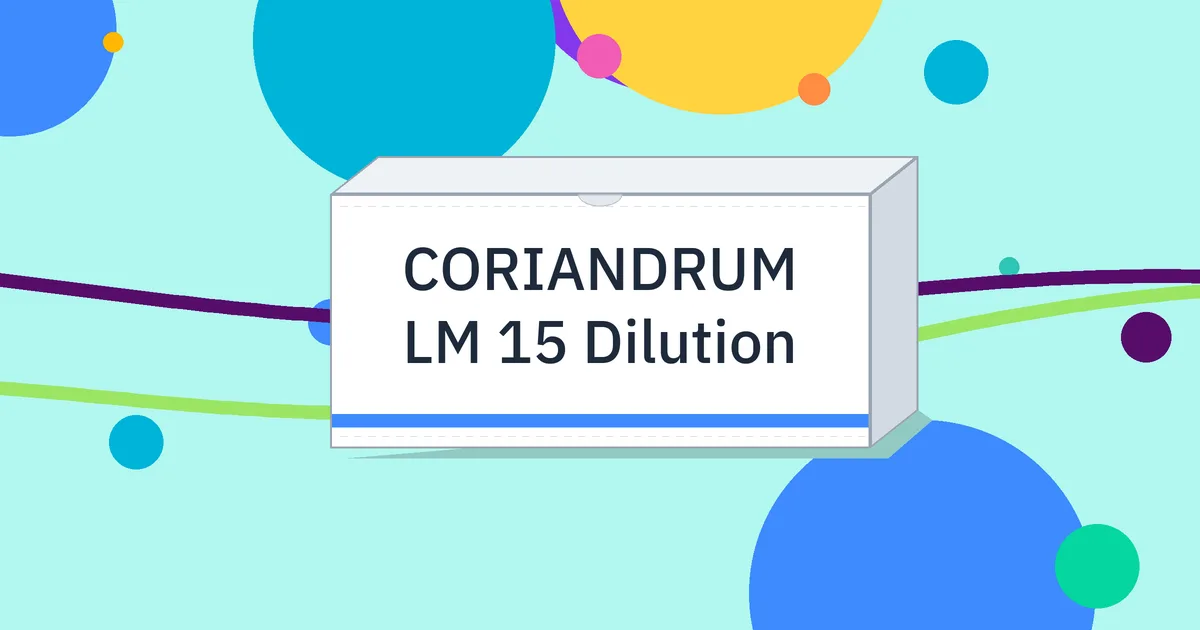 Symbolbild: Packung mit der Aufschrift CORIANDRUM LM 15 Dilution (PZN 12834472) – Verfügbarkeit und Bezug in Apotheken in Frankfurt am Main