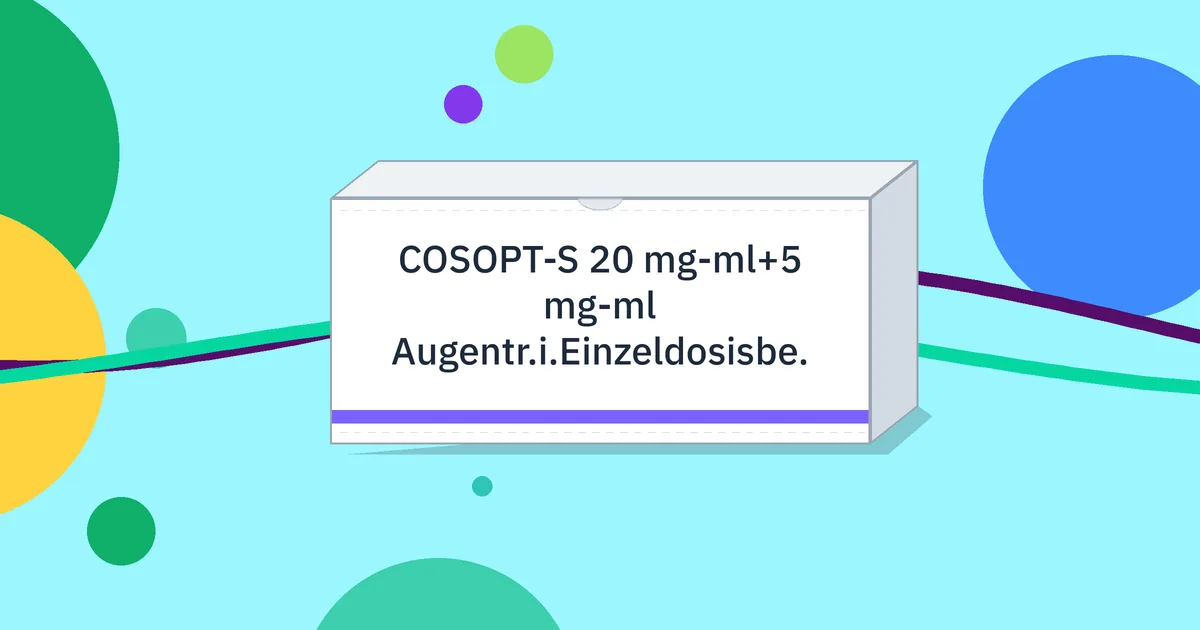 Symbolbild: Packung mit der Aufschrift COSOPT-S 20 mg-ml+5 mg-ml Augentr.i.Einzeldosisbe. (PZN 10536026) – Verfügbarkeit und Bezug in Apotheken in Frankfurt am Main
