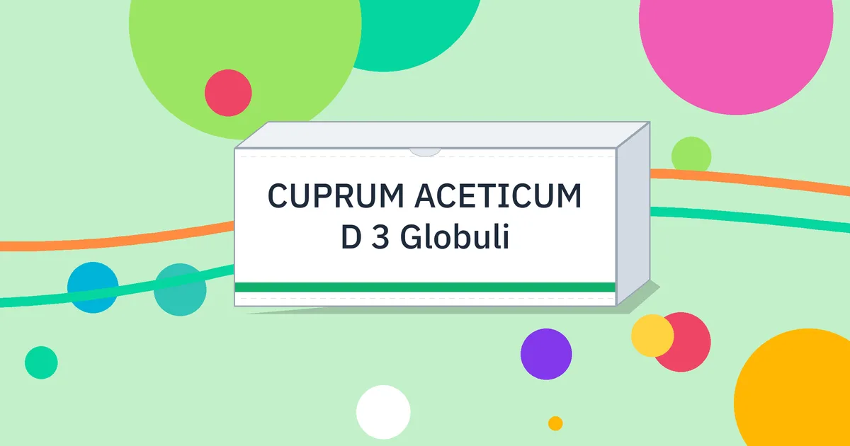 Symbolbild: Packung mit der Aufschrift CUPRUM ACETICUM D 3 Globuli (PZN 07166123) – Verfügbarkeit und Bezug in Apotheken in Frankfurt am Main