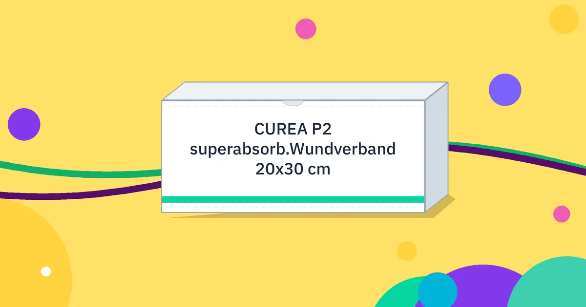 Symbolbild: Packung mit der Aufschrift CUREA P2 superabsorb.Wundverband 20x30 cm (PZN 16005904) – Verfügbarkeit und Bezug in Apotheken in Frankfurt am Main