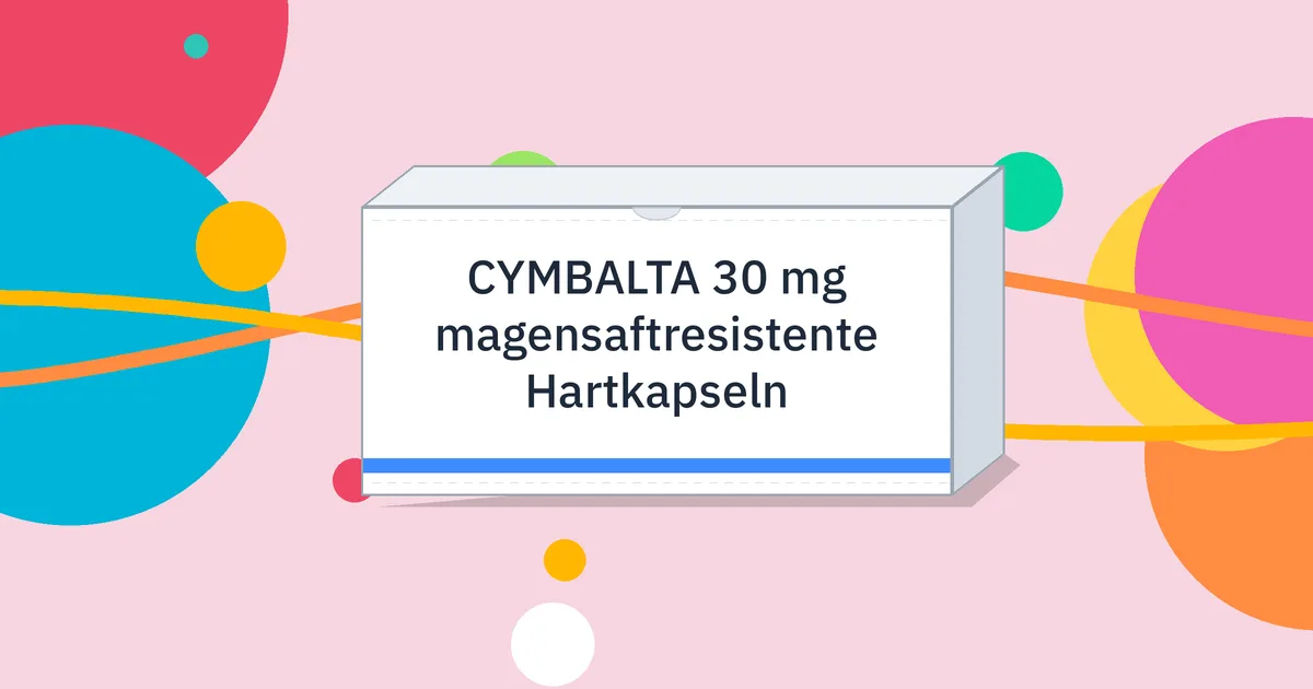 Symbolbild: Packung mit der Aufschrift CYMBALTA 30 mg magensaftresistente Hartkapseln (PZN 14139894) – Verfügbarkeit und Bezug in Apotheken in Frankfurt am Main