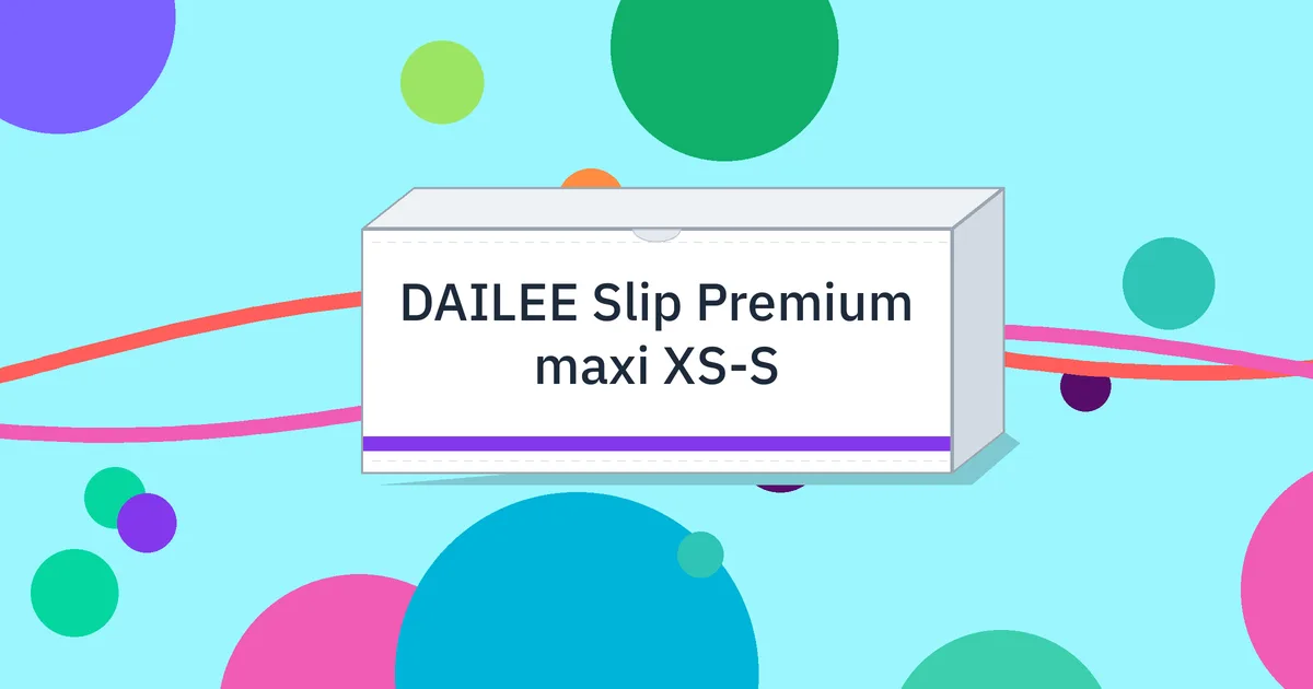 Symbolbild: Packung mit der Aufschrift DAILEE Slip Premium maxi XS-S (PZN 11807214) – Verfügbarkeit und Bezug in Apotheken in Frankfurt am Main
