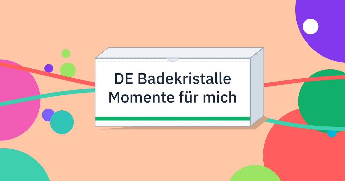 Symbolbild: Packung mit der Aufschrift DE Badekristalle Momente für mich (PZN 15267714) – Verfügbarkeit und Bezug in Apotheken in Frankfurt am Main