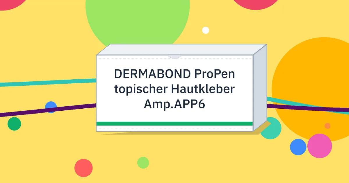 Symbolbild: Packung mit der Aufschrift DERMABOND ProPen topischer Hautkleber Amp.APP6 (PZN 20173375) – Verfügbarkeit und Bezug in Apotheken in Frankfurt am Main