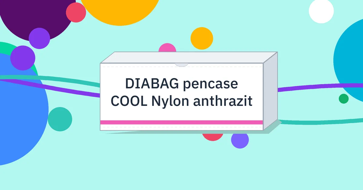 Symbolbild: Packung mit der Aufschrift DIABAG pencase COOL Nylon anthrazit (PZN 12408700) – Verfügbarkeit und Bezug in Apotheken in Frankfurt am Main