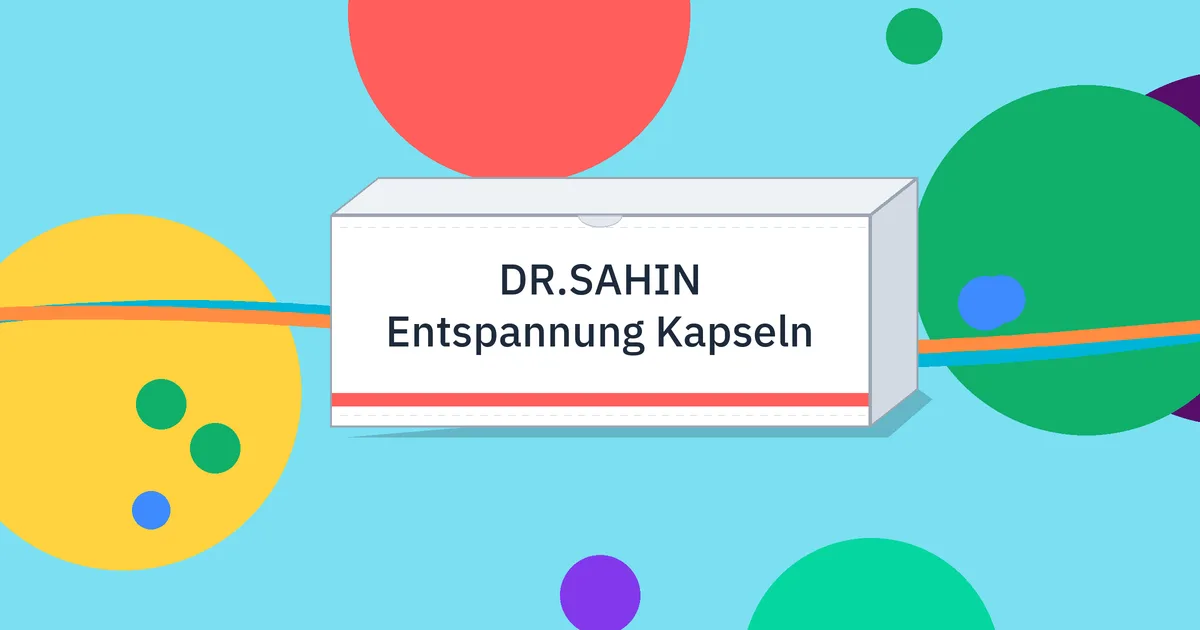Symbolbild: Packung mit der Aufschrift DR.SAHIN Entspannung Kapseln (PZN 17983219) – Verfügbarkeit und Bezug in Apotheken in Frankfurt am Main