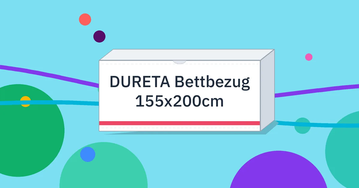 Symbolbild: Packung mit der Aufschrift DURETA Bettbezug 155x200cm (PZN 01855962) – Verfügbarkeit und Bezug in Apotheken in Frankfurt am Main