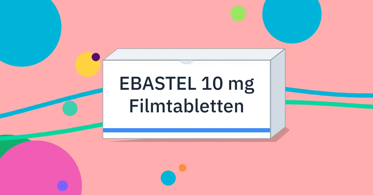 Symbolbild: Packung mit der Aufschrift EBASTEL 10 mg Filmtabletten (PZN 10944564) – Verfügbarkeit und Bezug in Apotheken in Frankfurt am Main