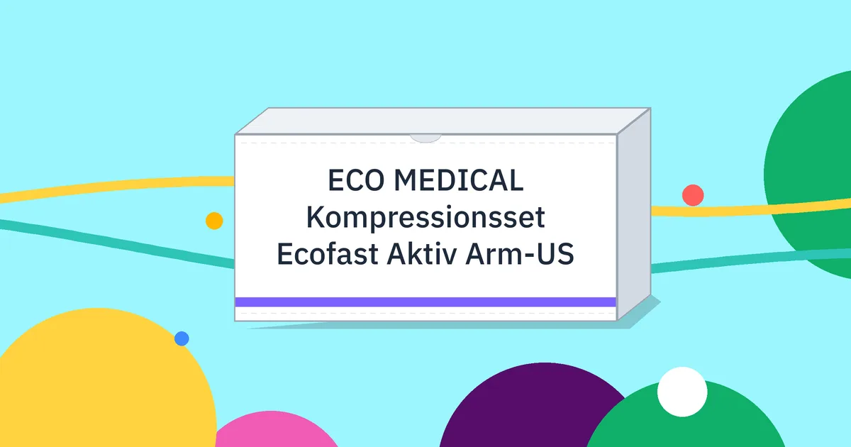 Symbolbild: Packung mit der Aufschrift ECO MEDICAL Kompressionsset Ecofast Aktiv Arm-US (PZN 11330031) – Verfügbarkeit und Bezug in Apotheken in Frankfurt am Main