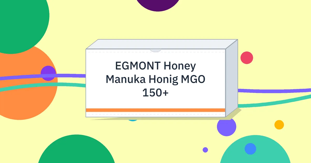 Symbolbild: Packung mit der Aufschrift EGMONT Honey Manuka Honig MGO 150+ (PZN 17850375) – Verfügbarkeit und Bezug in Apotheken in Frankfurt am Main