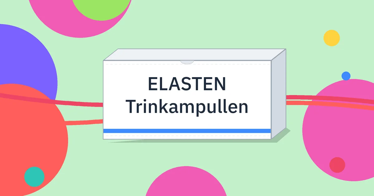 Symbolbild: Packung mit der Aufschrift ELASTEN Trinkampullen (PZN 15233744) – Verfügbarkeit und Bezug in Apotheken in Frankfurt am Main