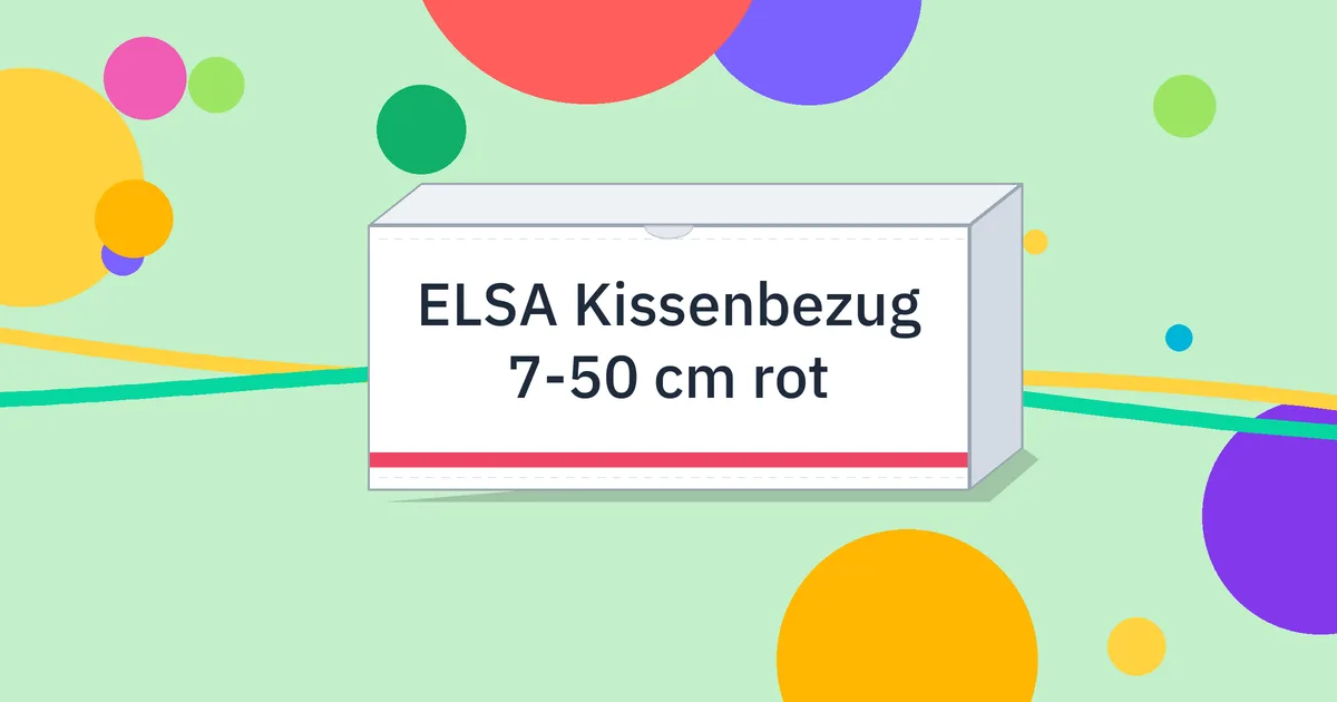 Symbolbild: Packung mit der Aufschrift ELSA Kissenbezug 7-50 cm rot (PZN 05010925) – Verfügbarkeit und Bezug in Apotheken in Frankfurt am Main