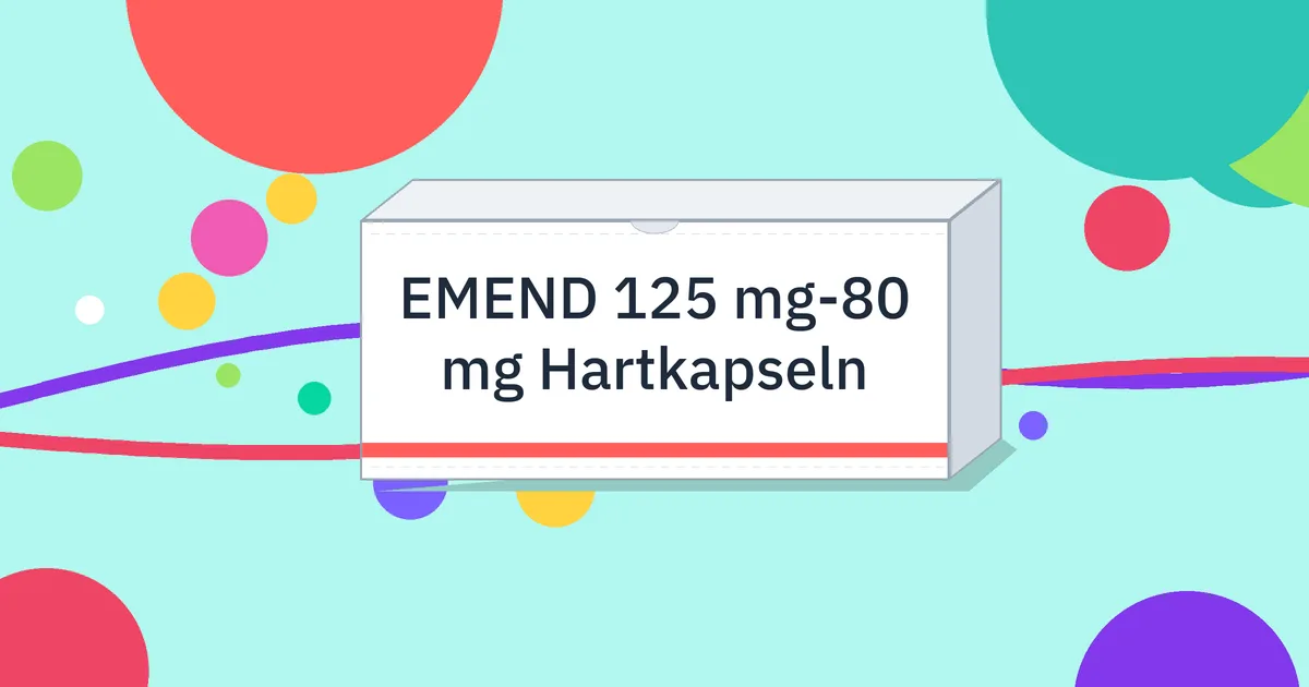 Symbolbild: Packung mit der Aufschrift EMEND 125 mg-80 mg Hartkapseln (PZN 16861891) – Verfügbarkeit und Bezug in Apotheken in Frankfurt am Main
