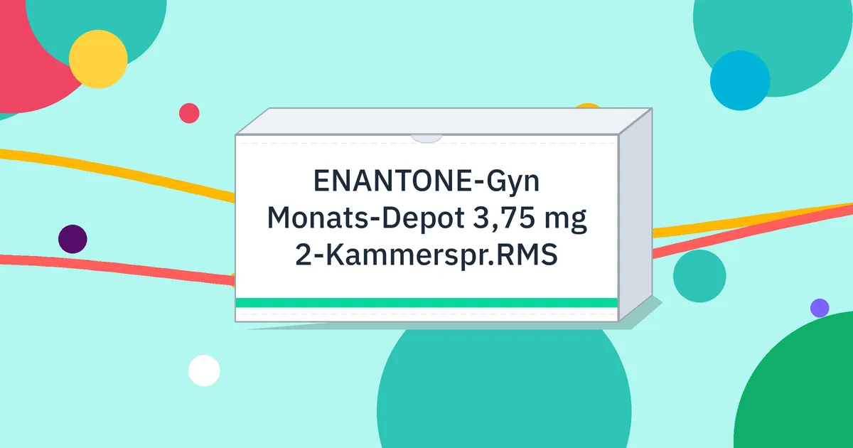 Symbolbild: Packung mit der Aufschrift ENANTONE-Gyn Monats-Depot 3,75 mg 2-Kammerspr.RMS (PZN 00647345) – Verfügbarkeit und Bezug in Apotheken in Frankfurt am Main