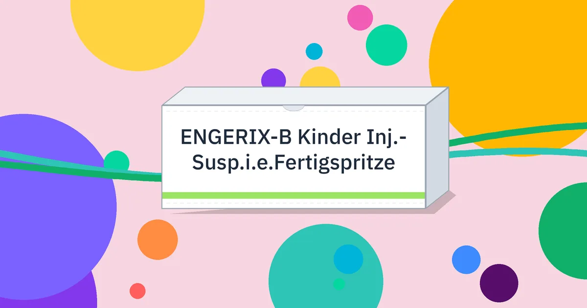 Symbolbild: Packung mit der Aufschrift ENGERIX-B Kinder Inj.-Susp.i.e.Fertigspritze (PZN 04792475) – Verfügbarkeit und Bezug in Apotheken in Frankfurt am Main