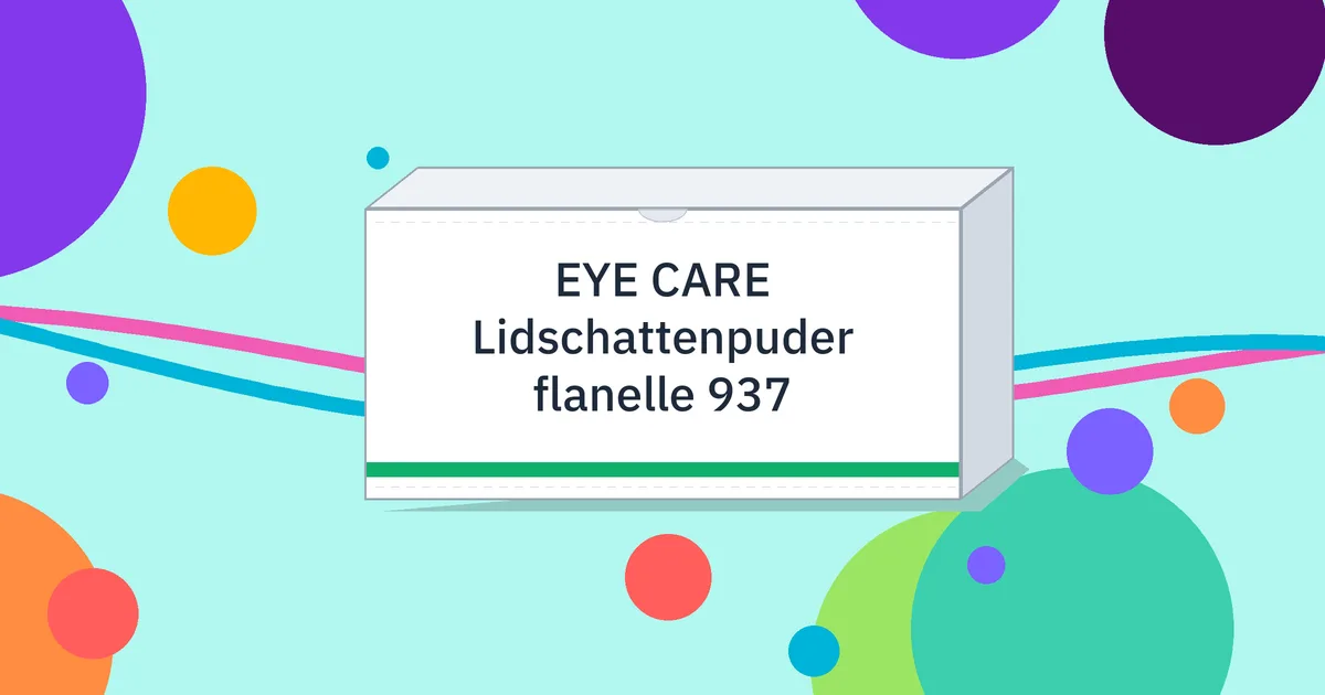Symbolbild: Packung mit der Aufschrift EYE CARE Lidschattenpuder flanelle 937 (PZN 14201765) – Verfügbarkeit und Bezug in Apotheken in Frankfurt am Main