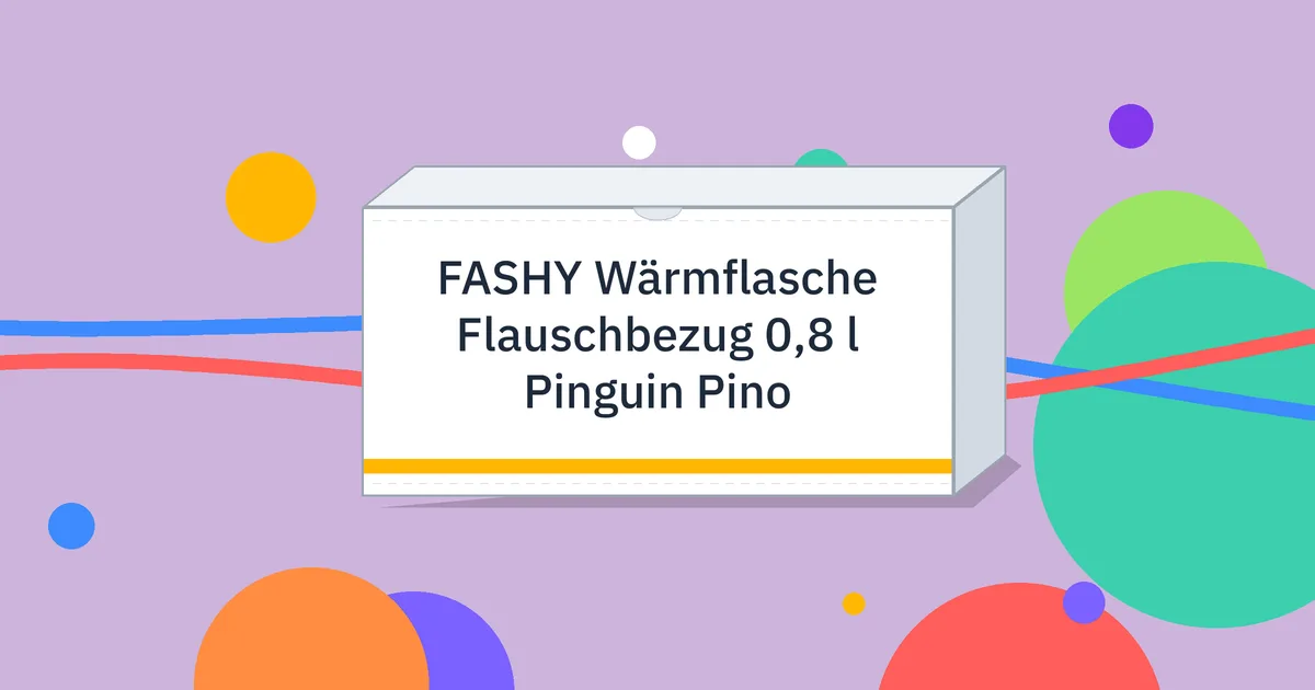 Symbolbild: Packung mit der Aufschrift FASHY Wärmflasche Flauschbezug 0,8 l Pinguin Pino (PZN 18648687) – Verfügbarkeit und Bezug in Apotheken in Frankfurt am Main