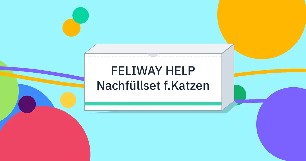 Symbolbild: Packung mit der Aufschrift FELIWAY HELP Nachfüllset f.Katzen (PZN 18680024) – Verfügbarkeit und Bezug in Apotheken in Frankfurt am Main