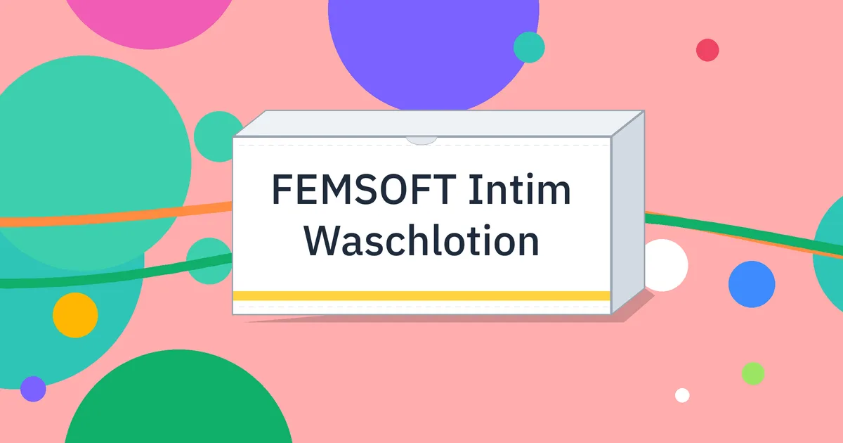 Symbolbild: Packung mit der Aufschrift FEMSOFT Intim Waschlotion (PZN 16237448) – Verfügbarkeit und Bezug in Apotheken in Frankfurt am Main