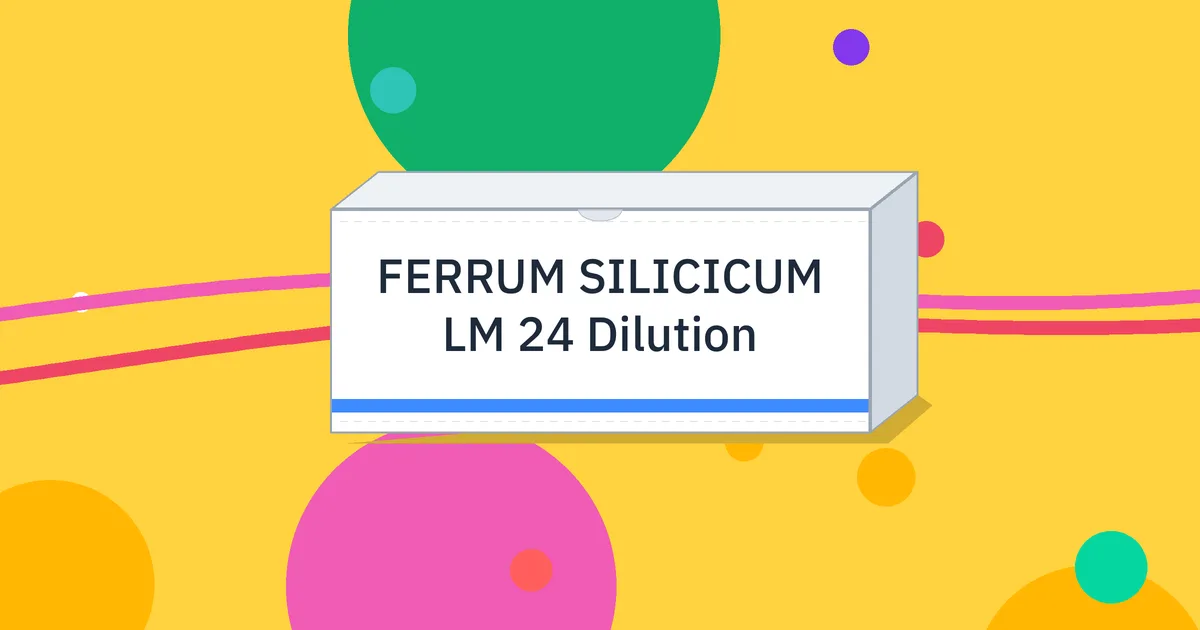 Symbolbild: Packung mit der Aufschrift FERRUM SILICICUM LM 24 Dilution (PZN 12853185) – Verfügbarkeit und Bezug in Apotheken in Frankfurt am Main