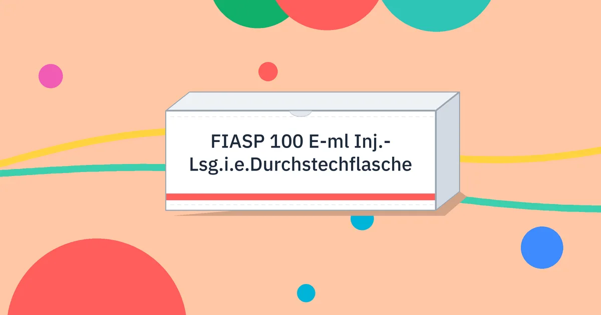Symbolbild: Packung mit der Aufschrift FIASP 100 E-ml Inj.-Lsg.i.e.Durchstechflasche (PZN 14307179) – Verfügbarkeit und Bezug in Apotheken in Frankfurt am Main