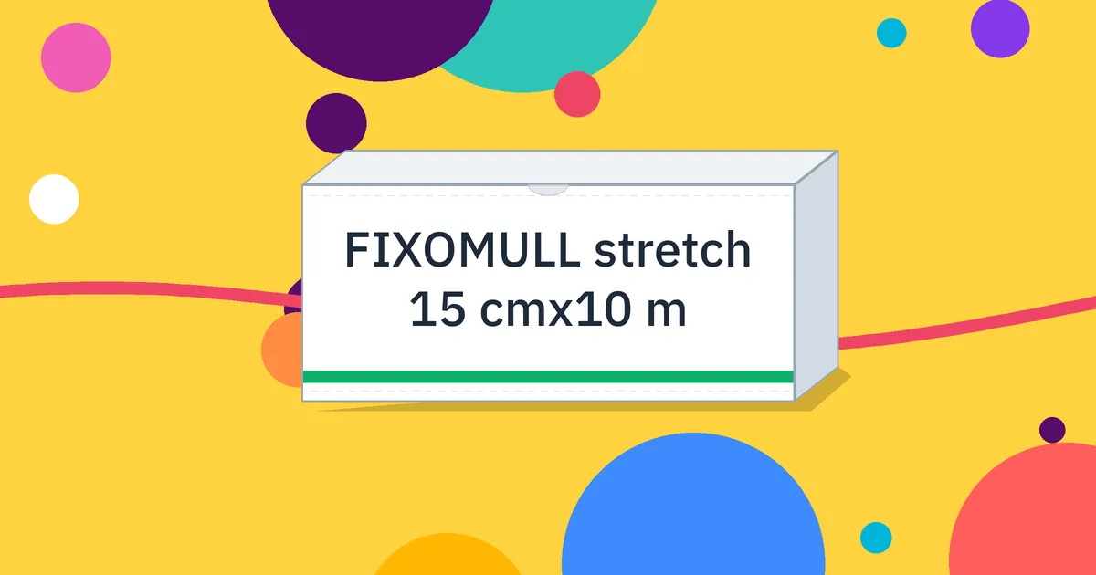 Symbolbild: Packung mit der Aufschrift FIXOMULL stretch 15 cmx10 m (PZN 04309527) – Verfügbarkeit und Bezug in Apotheken in Frankfurt am Main