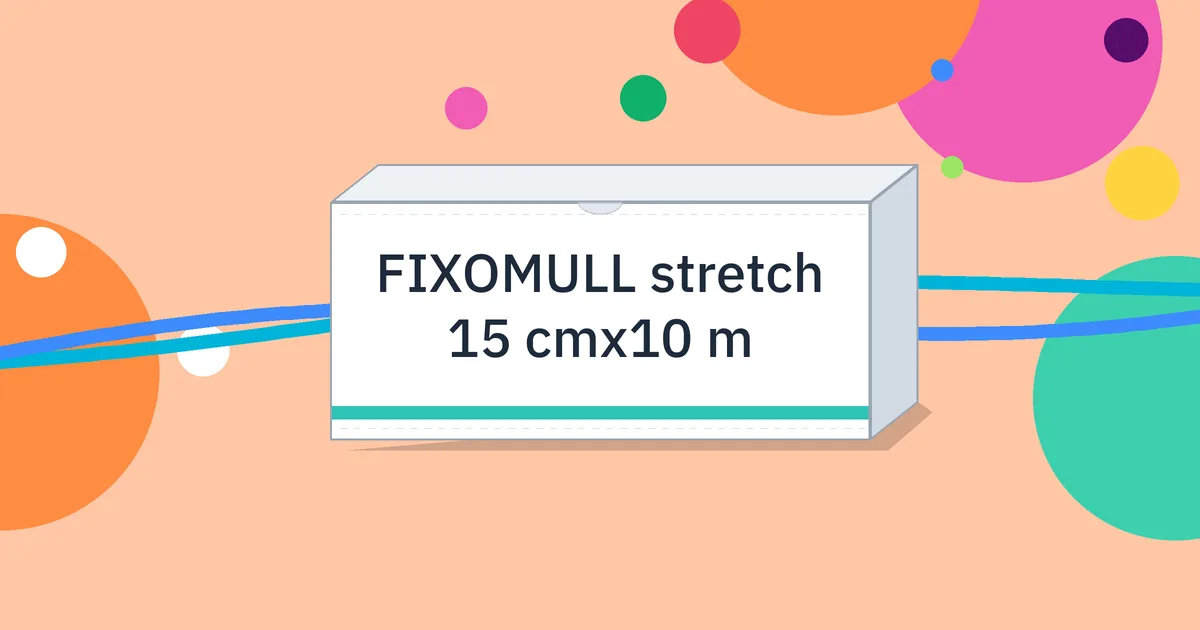 Symbolbild: Packung mit der Aufschrift FIXOMULL stretch 15 cmx10 m (PZN 17163752) – Verfügbarkeit und Bezug in Apotheken in Frankfurt am Main