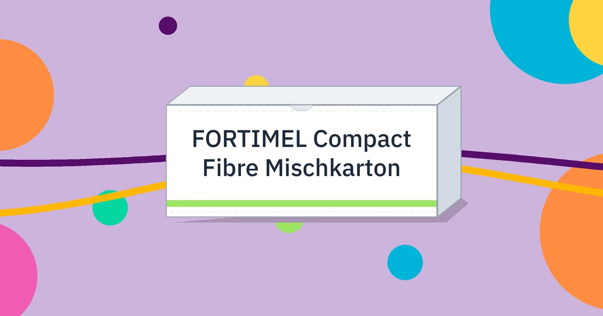 Symbolbild: Packung mit der Aufschrift FORTIMEL Compact Fibre Mischkarton (PZN 11513406) – Verfügbarkeit und Bezug in Apotheken in Frankfurt am Main