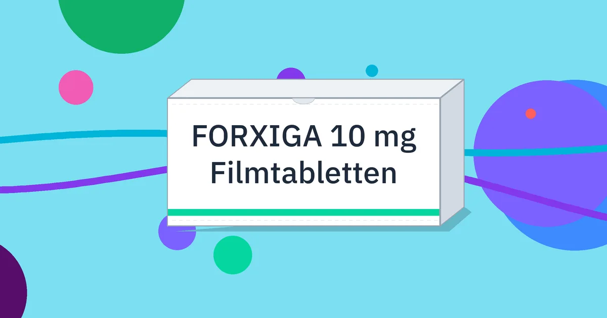 Symbolbild: Packung mit der Aufschrift FORXIGA 10 mg Filmtabletten (PZN 18136177) – Verfügbarkeit und Bezug in Apotheken in Frankfurt am Main