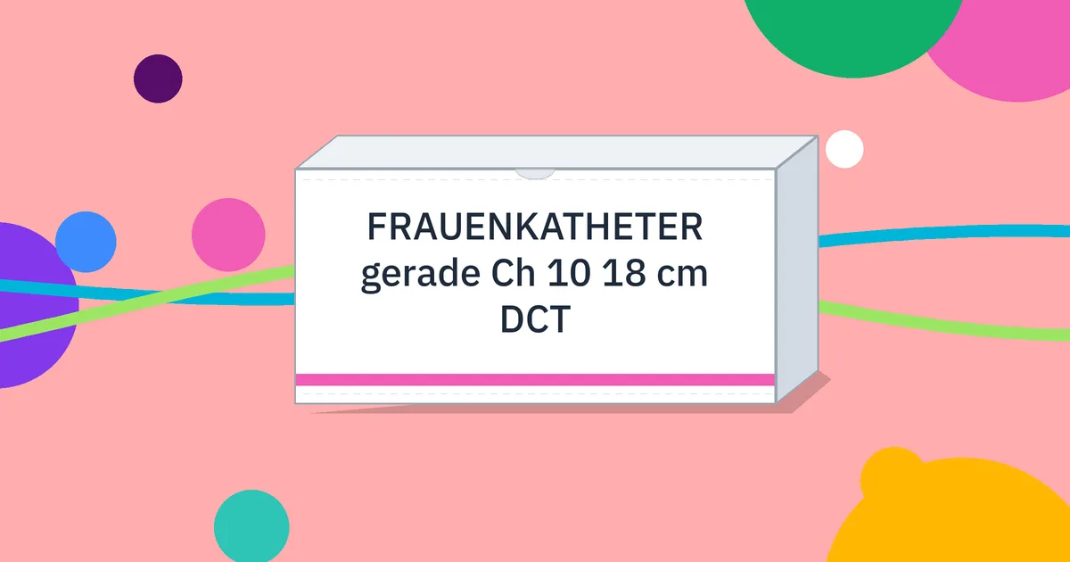 Symbolbild: Packung mit der Aufschrift FRAUENKATHETER gerade Ch 10 18 cm DCT (PZN 02917263) – Verfügbarkeit und Bezug in Apotheken in Frankfurt am Main