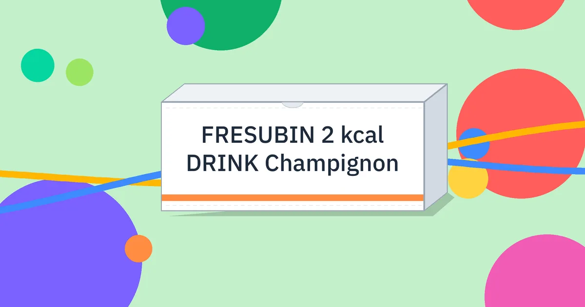 Symbolbild: Packung mit der Aufschrift FRESUBIN 2 kcal DRINK Champignon (PZN 14144760) – Verfügbarkeit und Bezug in Apotheken in Frankfurt am Main
