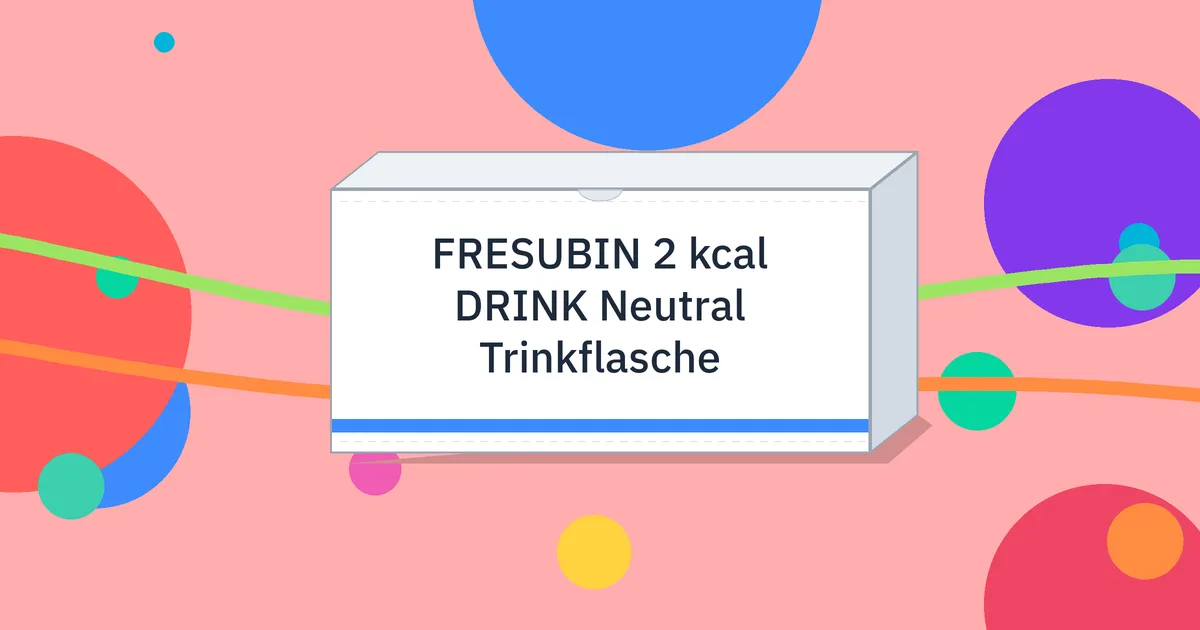 Symbolbild: Packung mit der Aufschrift FRESUBIN 2 kcal DRINK Neutral Trinkflasche (PZN 18791692) – Verfügbarkeit und Bezug in Apotheken in Frankfurt am Main