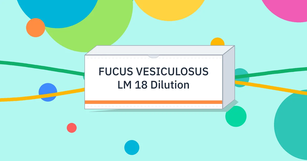 Symbolbild: Packung mit der Aufschrift FUCUS VESICULOSUS LM 18 Dilution (PZN 13493033) – Verfügbarkeit und Bezug in Apotheken in Frankfurt am Main