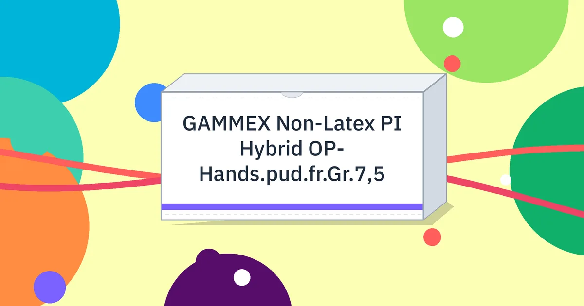 Symbolbild: Packung mit der Aufschrift GAMMEX Non-Latex PI Hybrid OP-Hands.pud.fr.Gr.7,5 (PZN 18337272) – Verfügbarkeit und Bezug in Apotheken in Frankfurt am Main