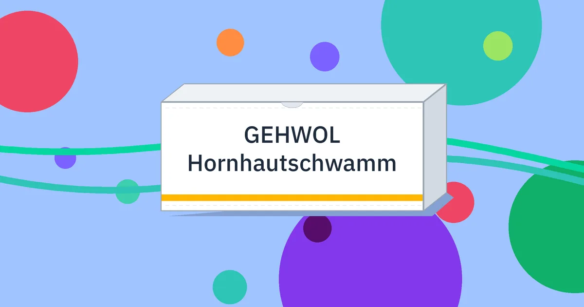 Symbolbild: Packung mit der Aufschrift GEHWOL Hornhautschwamm (PZN 03064377) – Verfügbarkeit und Bezug in Apotheken in Frankfurt am Main