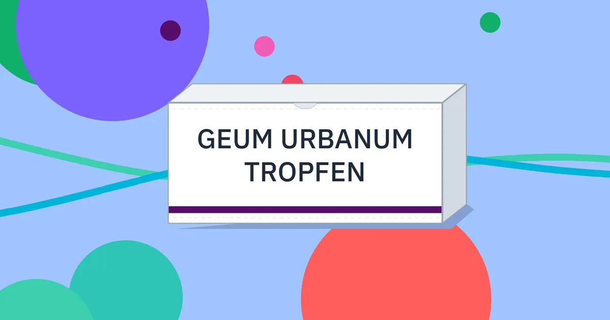 Symbolbild: Packung mit der Aufschrift GEUM URBANUM TROPFEN (PZN 14127945) – Verfügbarkeit und Bezug in Apotheken in Frankfurt am Main