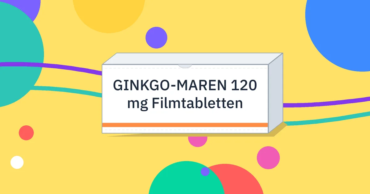 Symbolbild: Packung mit der Aufschrift GINKGO-MAREN 120 mg Filmtabletten (PZN 09206677) – Verfügbarkeit und Bezug in Apotheken in Frankfurt am Main