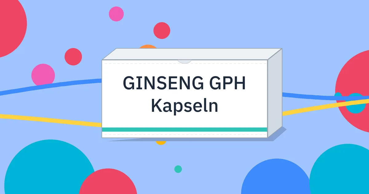 Symbolbild: Packung mit der Aufschrift GINSENG GPH Kapseln (PZN 00283498) – Verfügbarkeit und Bezug in Apotheken in Frankfurt am Main