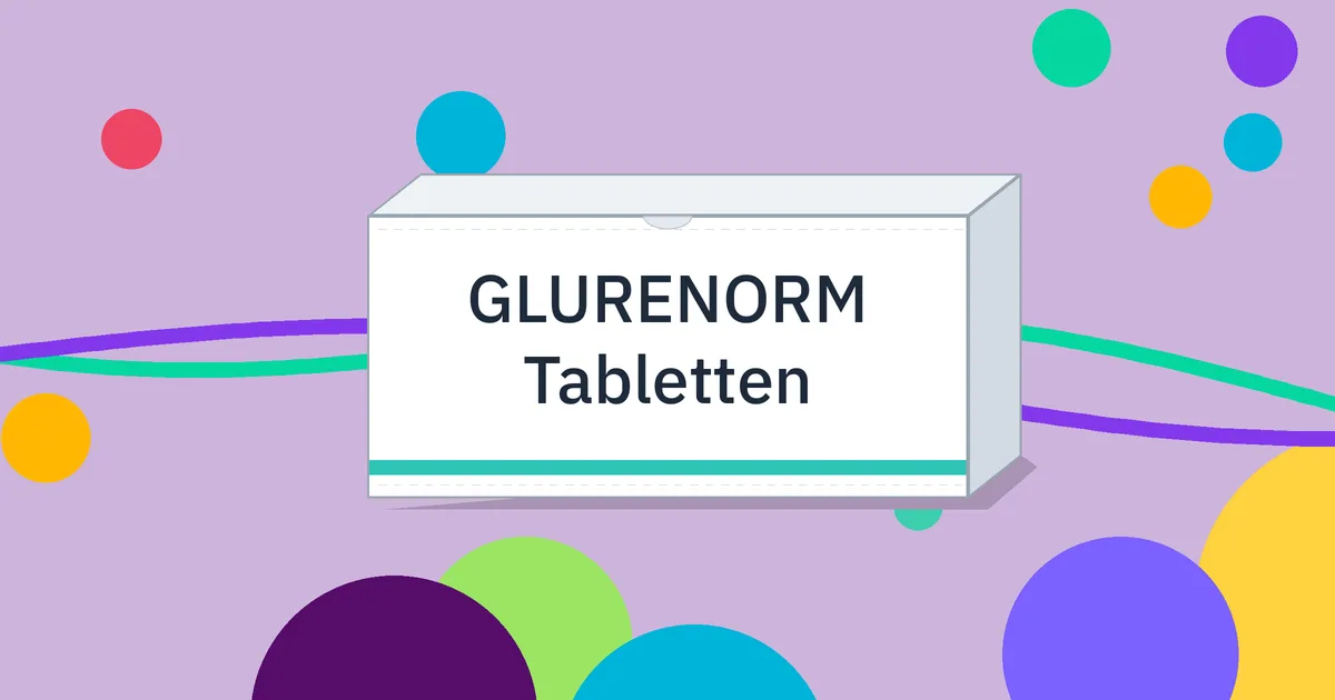 Symbolbild: Packung mit der Aufschrift GLURENORM Tabletten (PZN 01675697) – Verfügbarkeit und Bezug in Apotheken in Frankfurt am Main