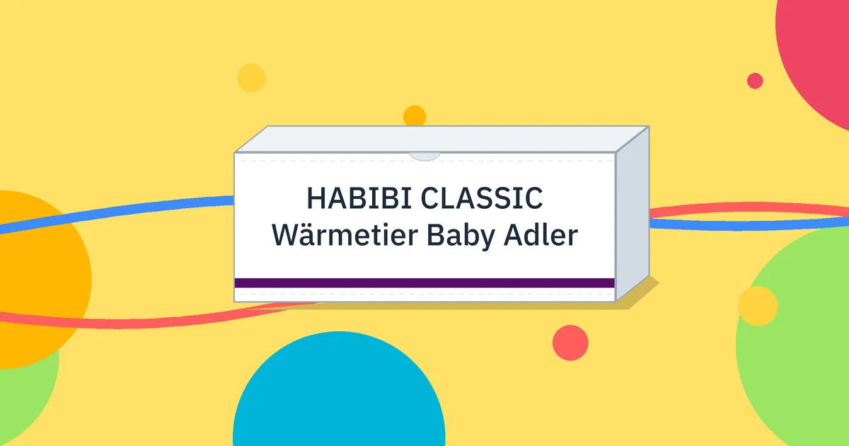 Symbolbild: Packung mit der Aufschrift HABIBI CLASSIC Wärmetier Baby Adler (PZN 20865682) – Verfügbarkeit und Bezug in Apotheken in Frankfurt am Main