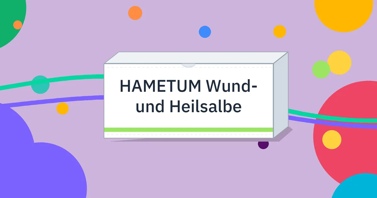 Symbolbild: Packung mit der Aufschrift HAMETUM Wund- und Heilsalbe (PZN 00429045) – Verfügbarkeit und Bezug in Apotheken in Frankfurt am Main