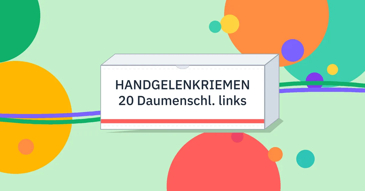 Symbolbild: Packung mit der Aufschrift HANDGELENKRIEMEN 20 Daumenschl. links (PZN 02388043) – Verfügbarkeit und Bezug in Apotheken in Frankfurt am Main