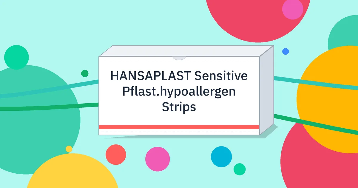 Symbolbild: Packung mit der Aufschrift HANSAPLAST Sensitive Pflast.hypoallergen Strips (PZN 16742749) – Verfügbarkeit und Bezug in Apotheken in Frankfurt am Main