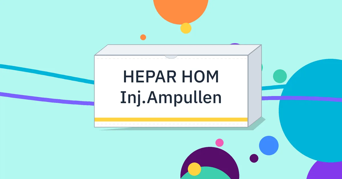 Symbolbild: Packung mit der Aufschrift HEPAR HOM Inj.Ampullen (PZN 01006884) – Verfügbarkeit und Bezug in Apotheken in Frankfurt am Main