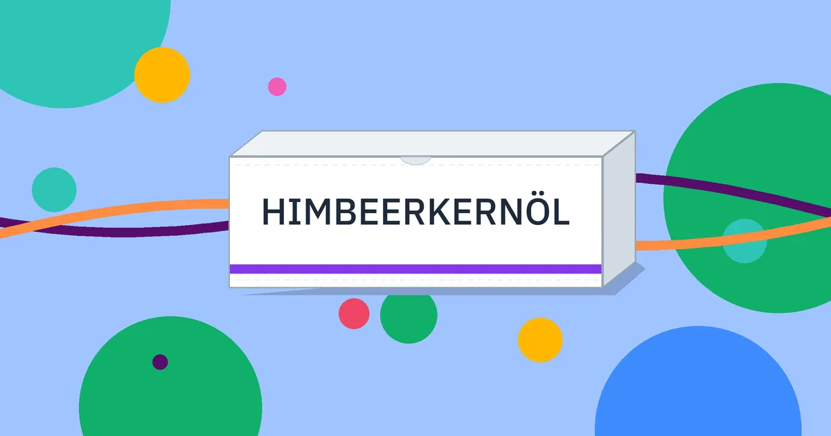 Symbolbild: Packung mit der Aufschrift HIMBEERKERNÖL (PZN 18681957) – Verfügbarkeit und Bezug in Apotheken in Frankfurt am Main