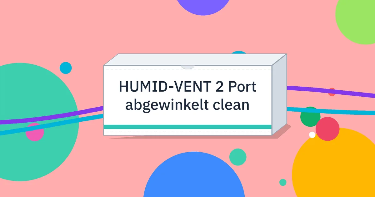 Symbolbild: Packung mit der Aufschrift HUMID-VENT 2 Port abgewinkelt clean (PZN 05033688) – Verfügbarkeit und Bezug in Apotheken in Frankfurt am Main