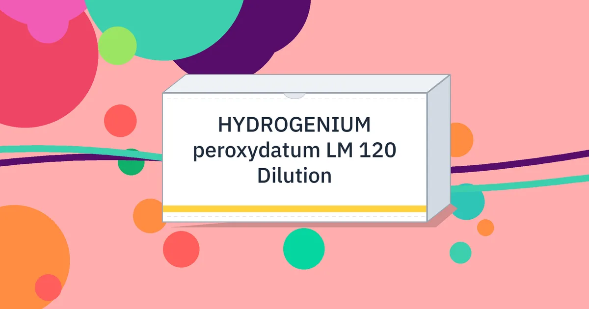 Symbolbild: Packung mit der Aufschrift HYDROGENIUM peroxydatum LM 120 Dilution (PZN 13557543) – Verfügbarkeit und Bezug in Apotheken in Frankfurt am Main
