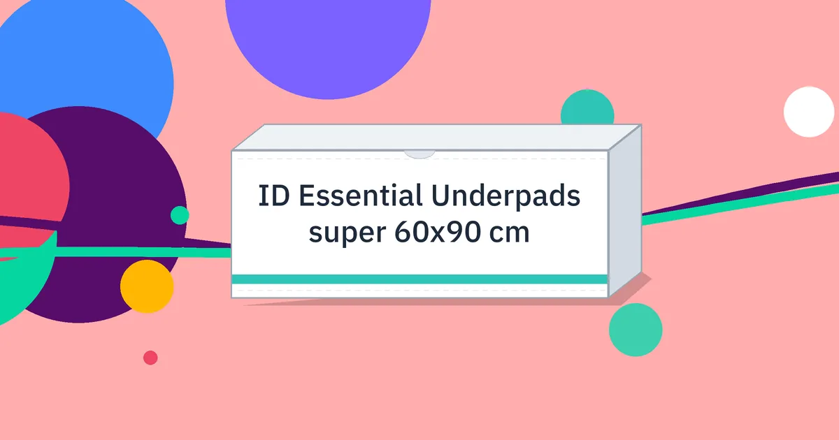 Symbolbild: Packung mit der Aufschrift ID Essential Underpads super 60x90 cm (PZN 19428054) – Verfügbarkeit und Bezug in Apotheken in Frankfurt am Main