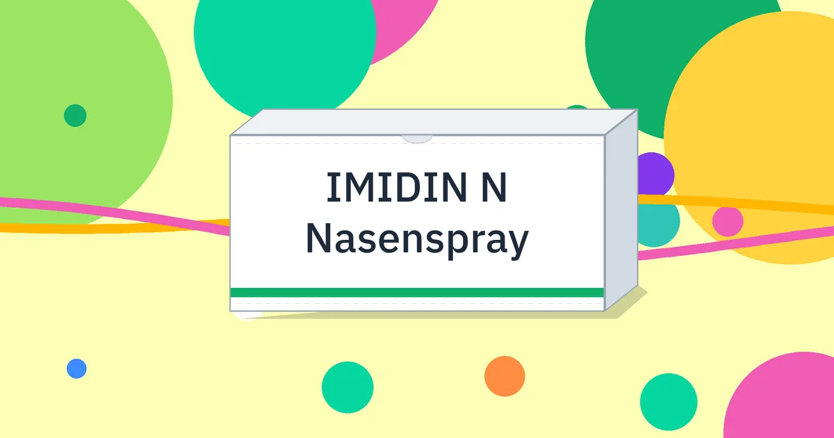 Symbolbild: Packung mit der Aufschrift IMIDIN N Nasenspray (PZN 04507581) – Verfügbarkeit und Bezug in Apotheken in Frankfurt am Main